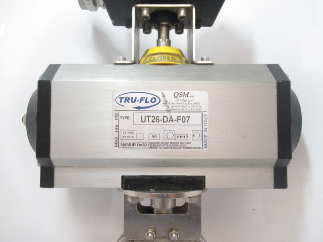 Tru-Flo UT26-DA-F07 Pneumatic Actuator Ball Valve Tri-Clamp 2 in. CAB14200E - PCM SURPLUS WORLD